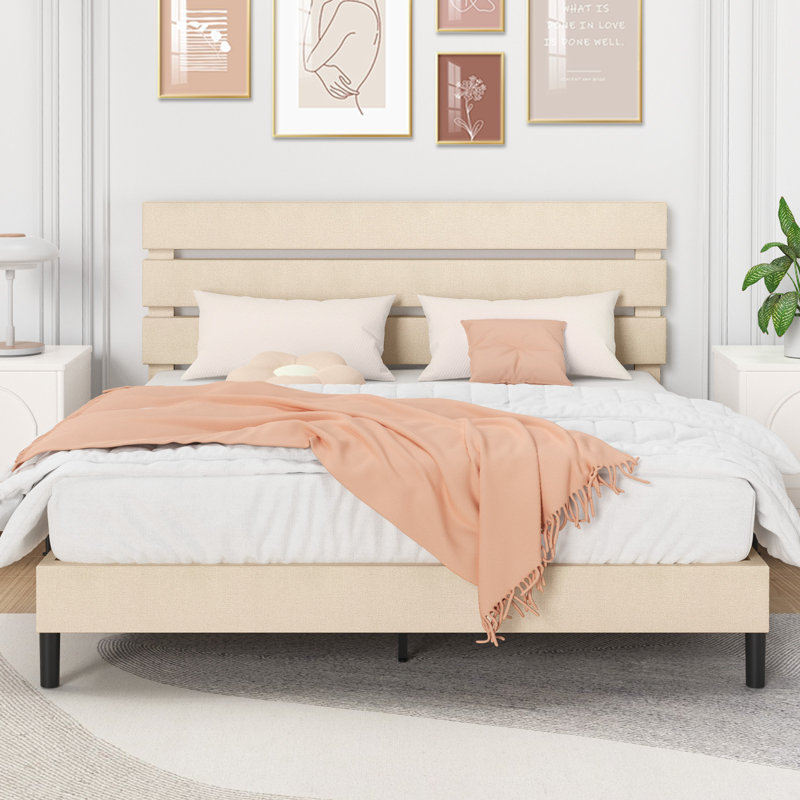 Wayfair upholstered king bed store